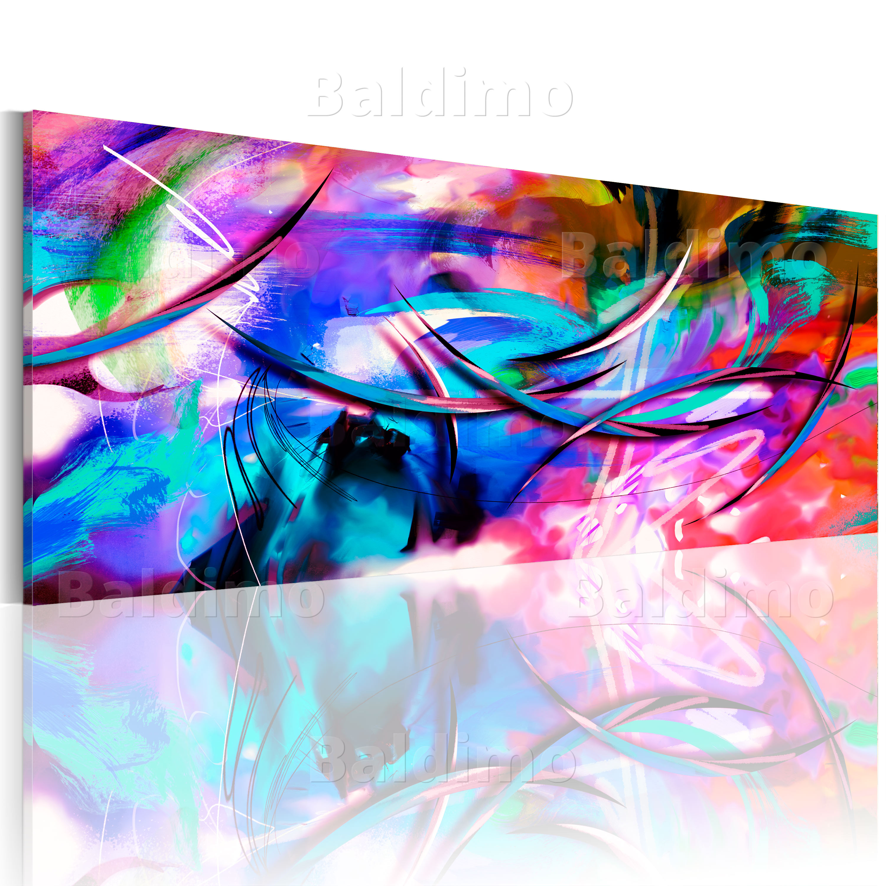 LEINWAND BILDER XXL ! FERTIG AUFGESPANNT ! BILD ! BUNT ABSTRAKT a-A-0001-b-b | eBay