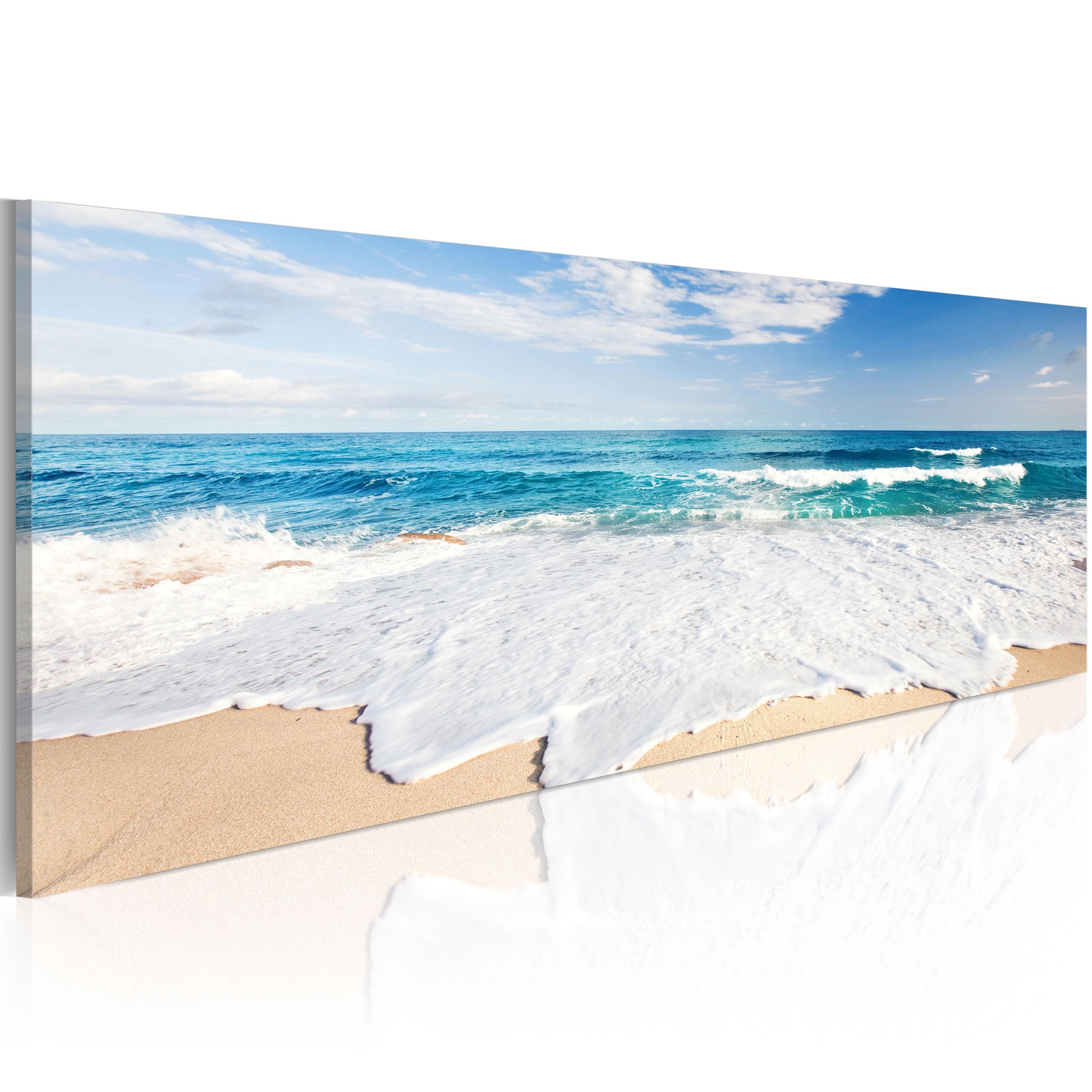 LEINWAND BILDER XXL ! FERTIG AUFGESPANNT ! BILD ! MEER STRAND c-A-0049-b-b
