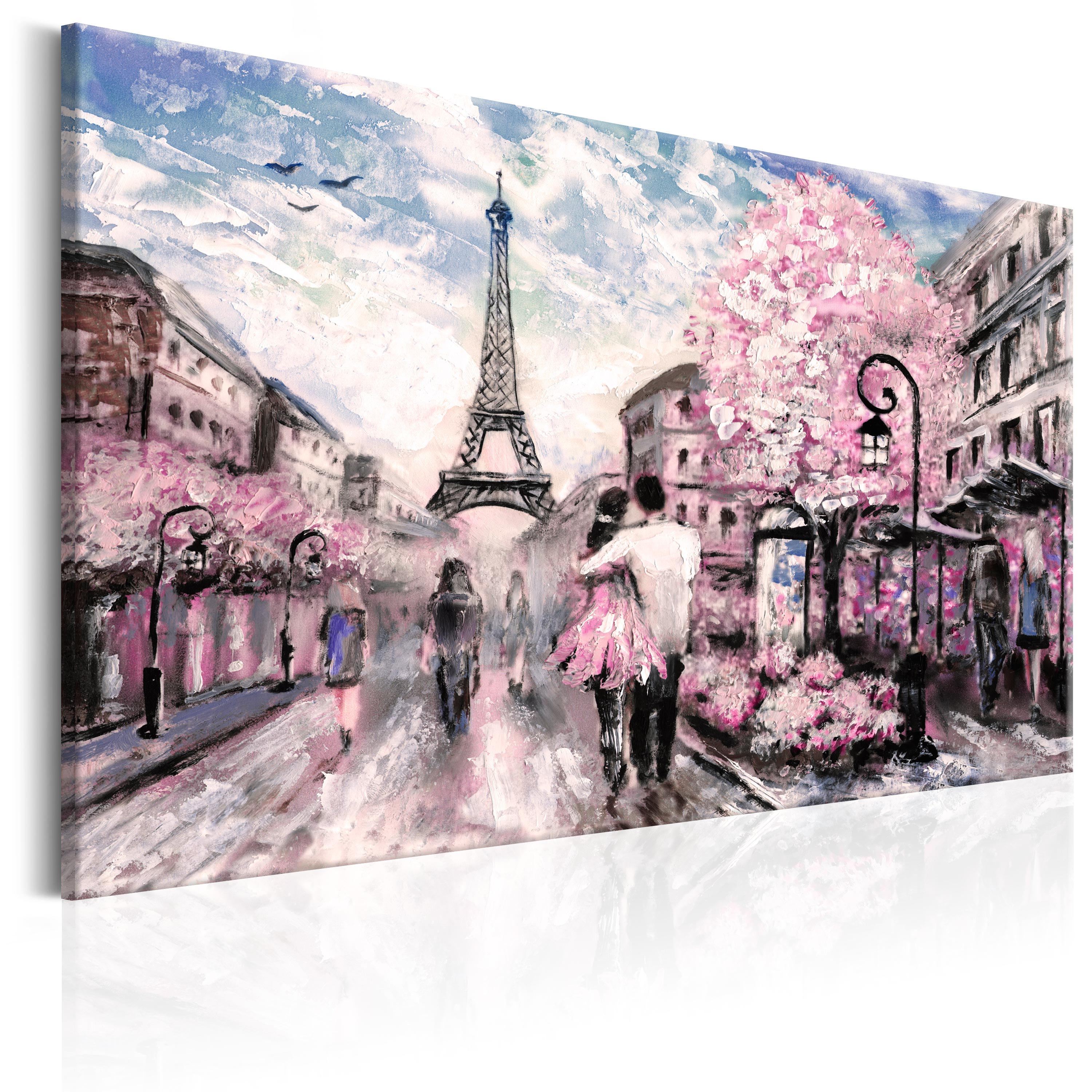 LEINWAND BILDER XXL KUNSTDRUCK WANDBILD PARIS WIE GEMALT d-B-0147-b-a | eBay