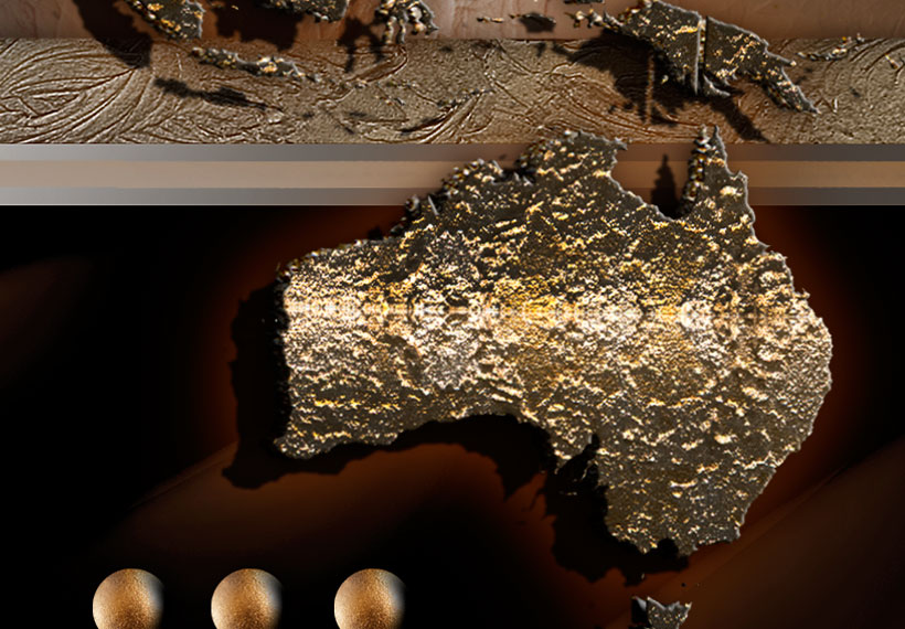 GOLD WORLD MAP ABSTRACT Non-woven Canvas Wall Art Image Photo Print k-A ...