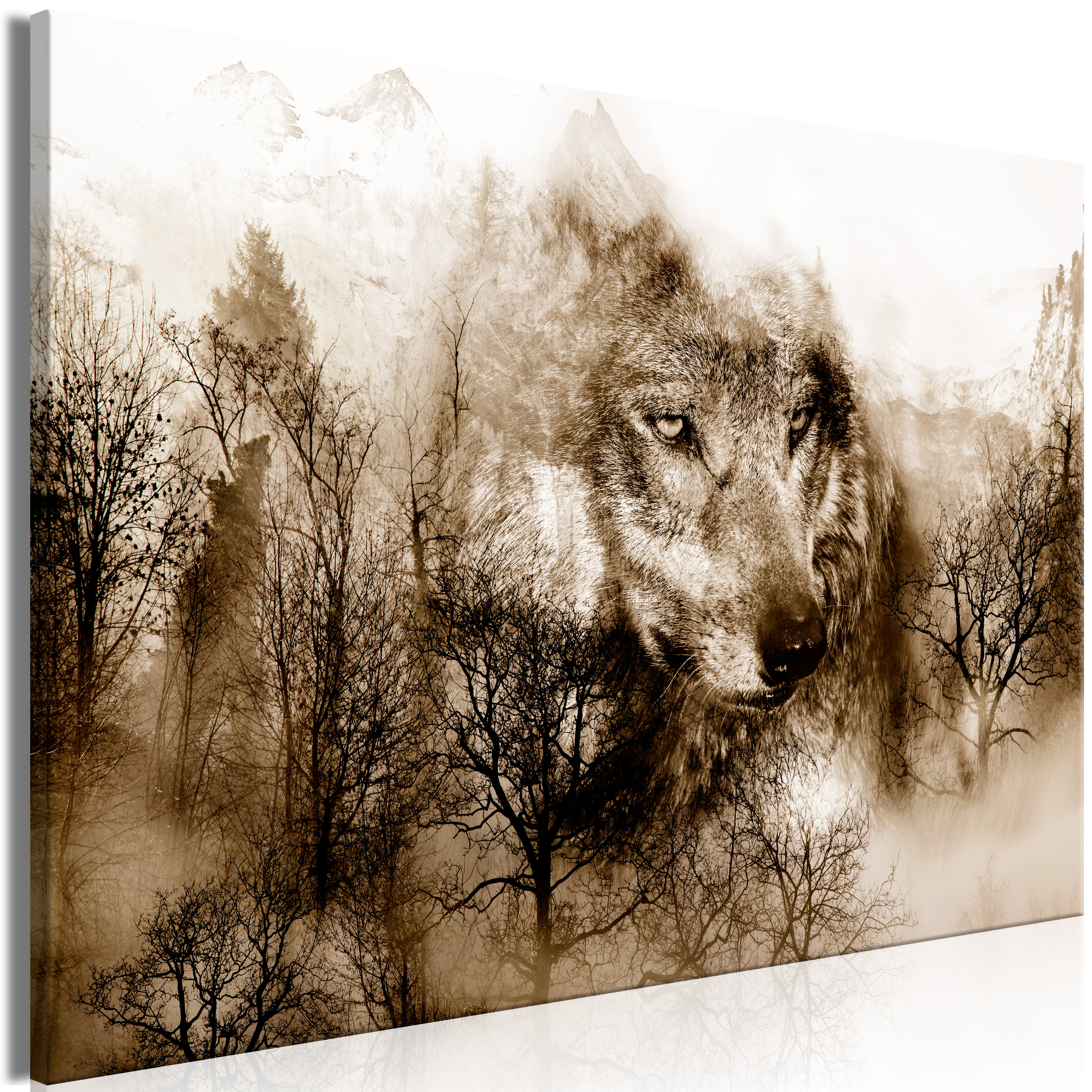 WOLF MOUNTAIN Canvas Print Framed Wall Art Picture Photo Image g-A-0140 ...