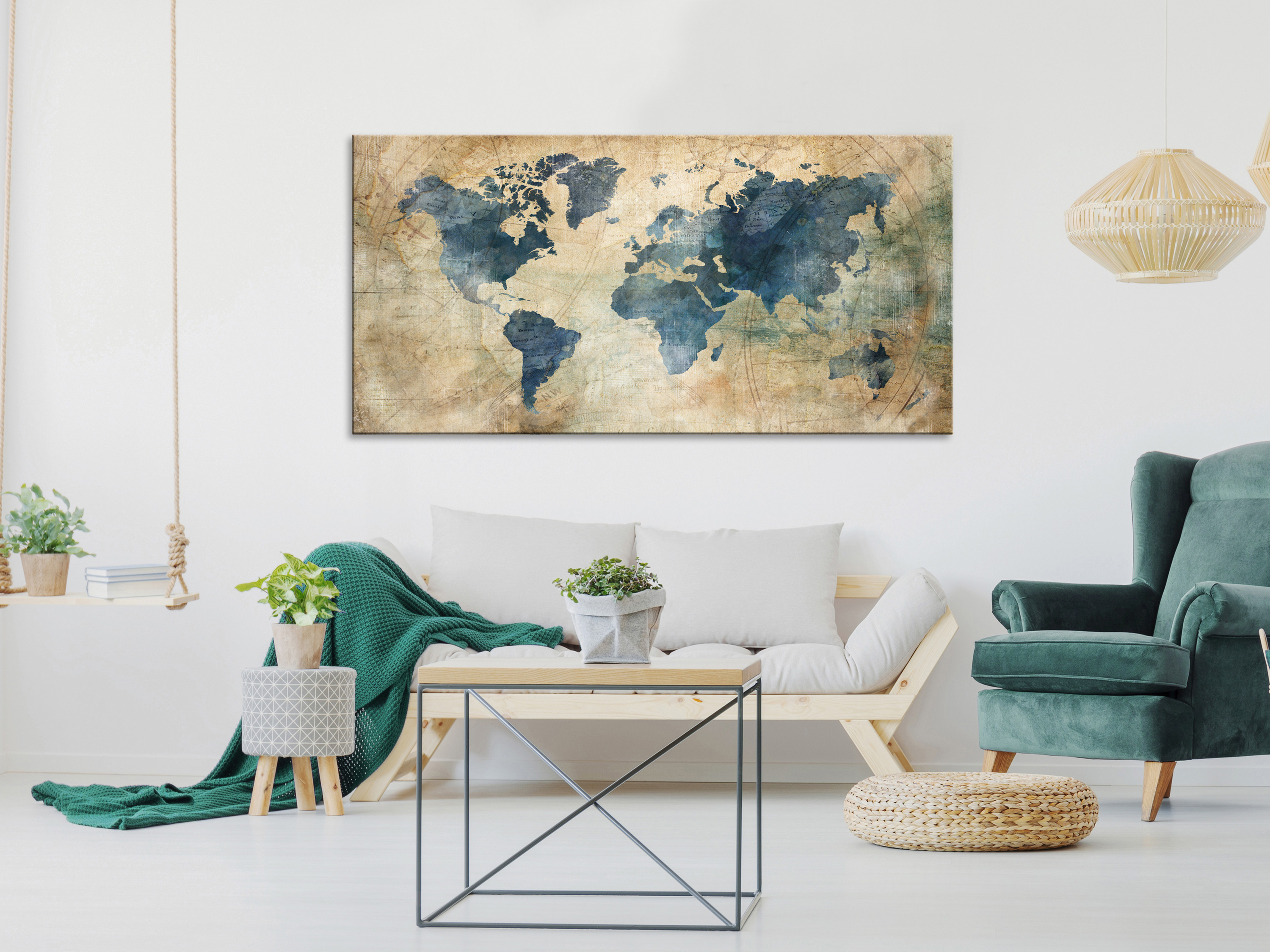 Mega XXXL Big Canvas Wandbild Druckbild Bild Home Weltkarte k-a-0219-ak ...