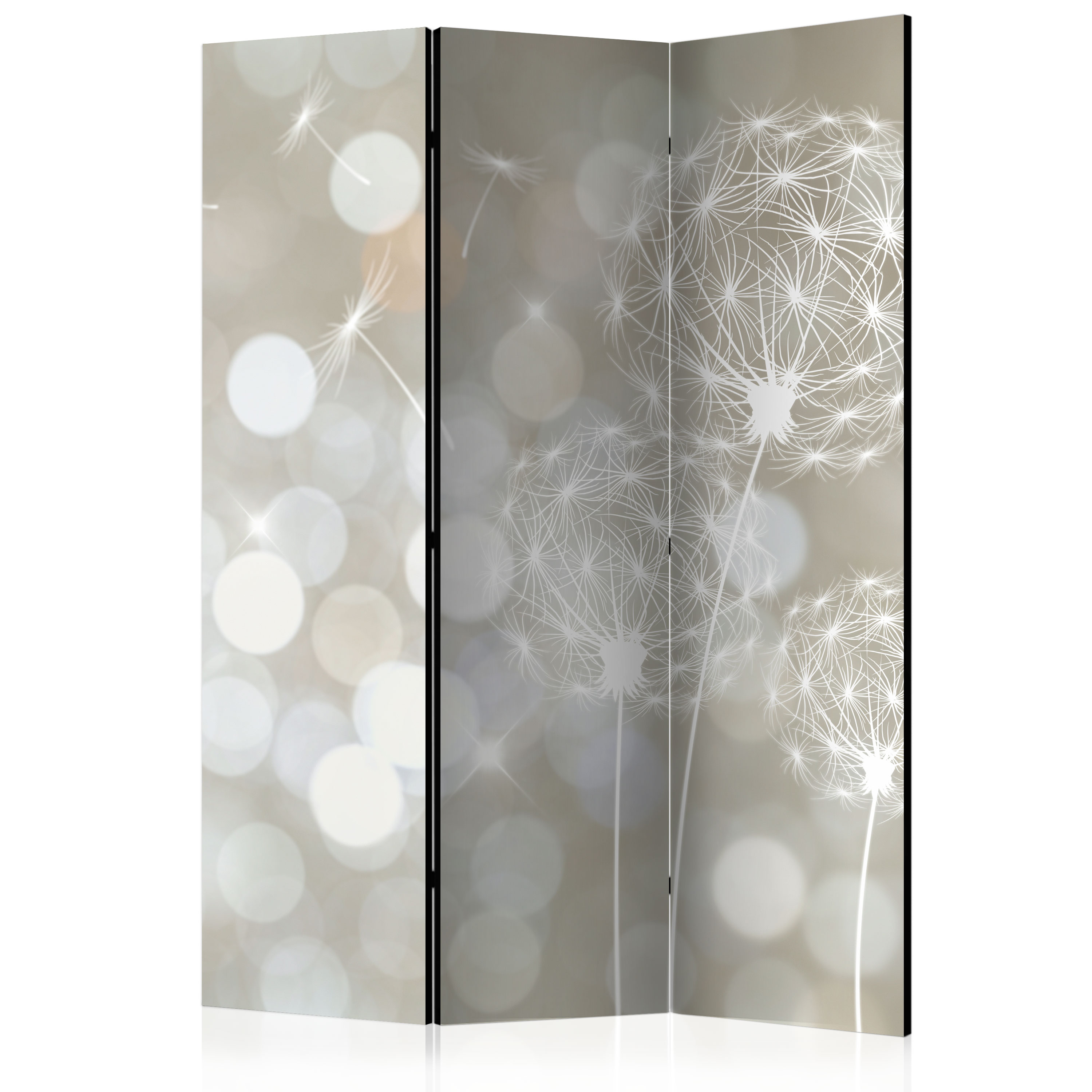 DECORATIVE PHOTO FOLDING SCREEN WALL ROOM DIVIDER DANDELION FLOWER b-B ...